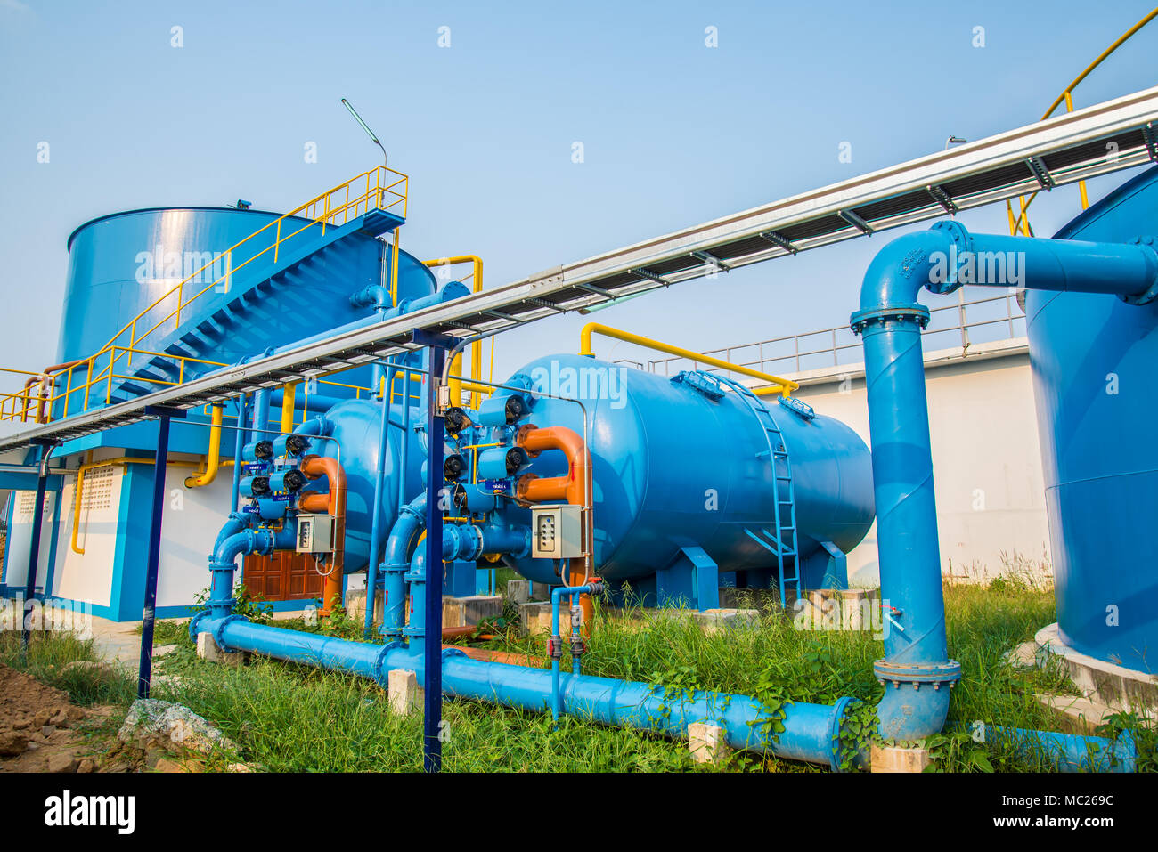 Water treatment plants of the Waterworks in Thailand Stock Photo - Alamy