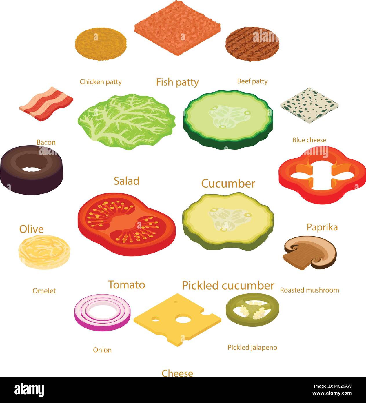 Jalapeno burger Stock Vector Images - Alamy