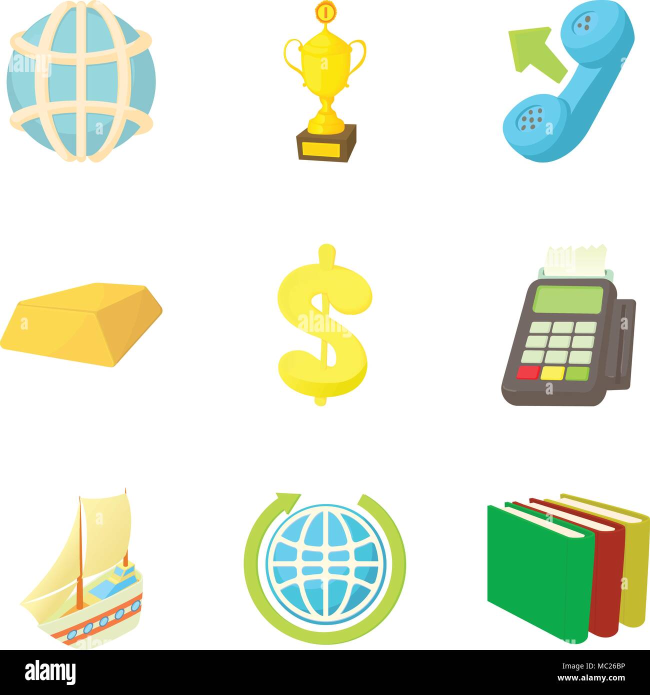 Big money icons set, cartoon style Stock Vector Image & Art - Alamy