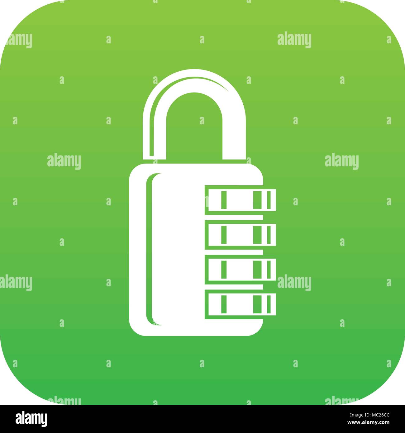 Combination lock icon green vector Stock Vector Image & Art - Alamy