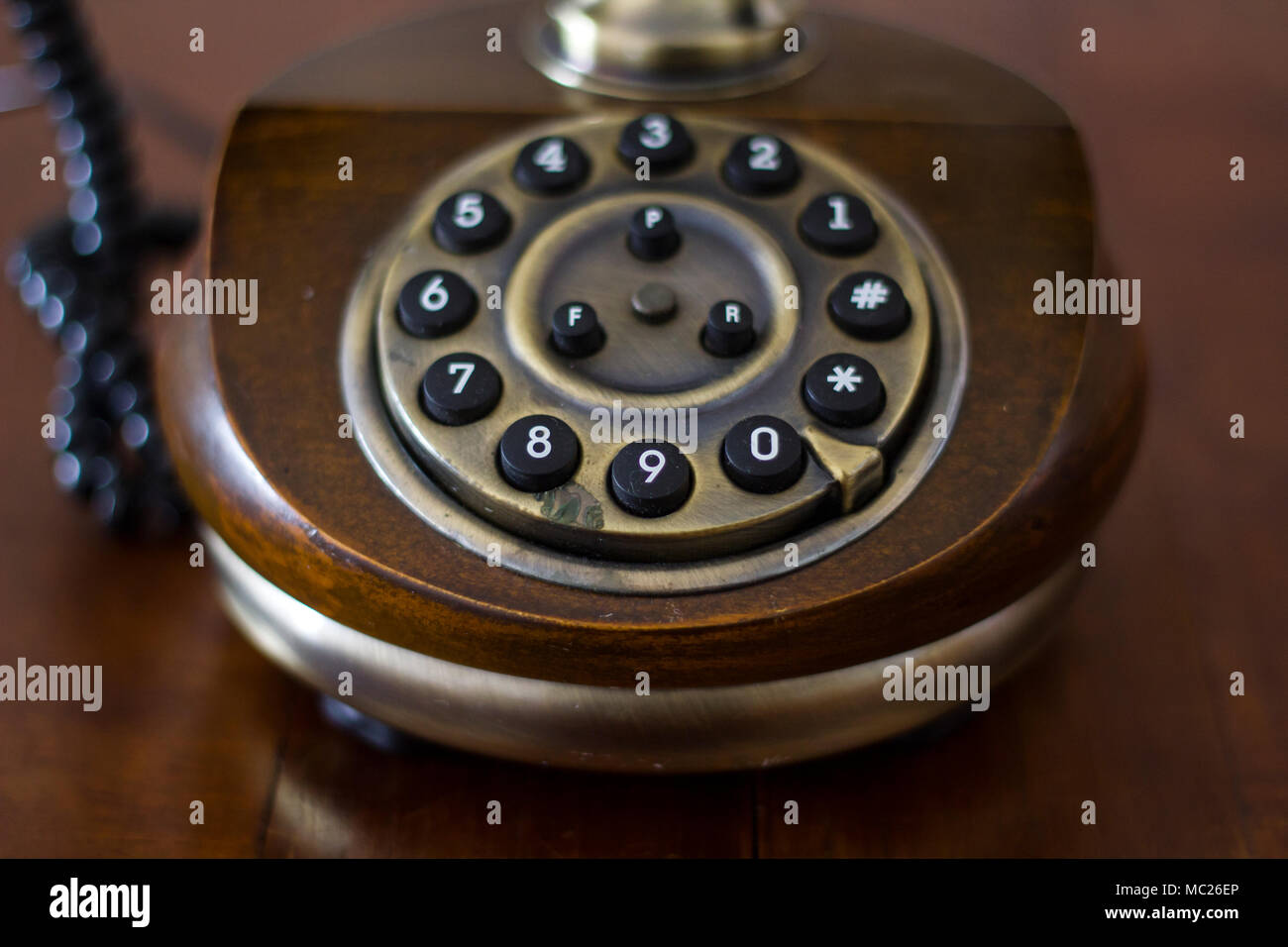 Vintage telephone numbers detail Stock Photo - Alamy