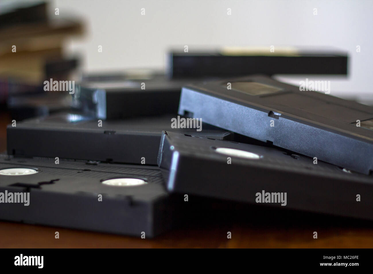 Stack of old vhs cassette tapes Stock Photo - Alamy