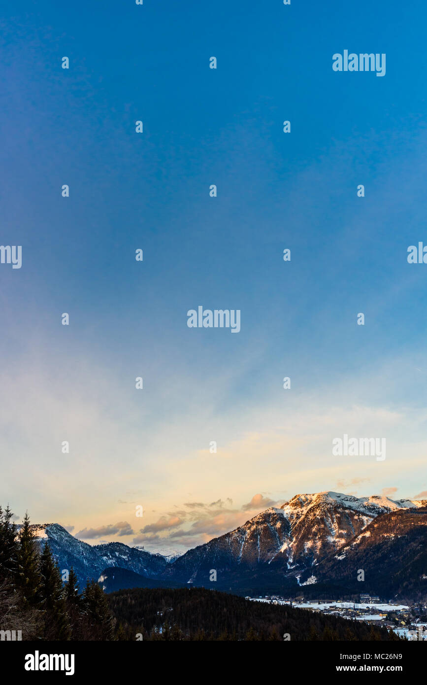 Mountains in, Styria, Austria Bad Mitterndorf View on a snowy terrains ...