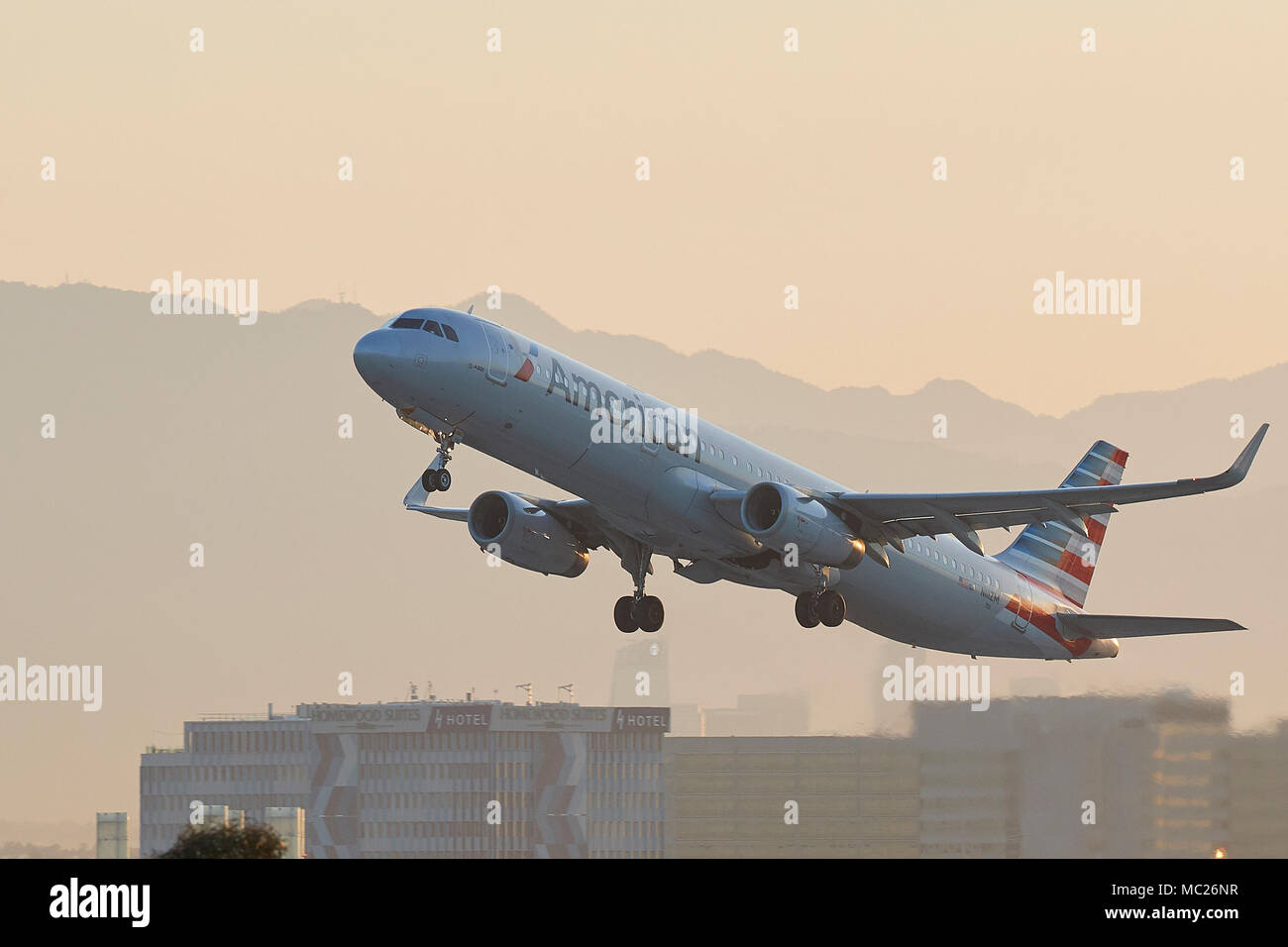 Airplane taking off pollution hi-res stock photography and images - Alamy