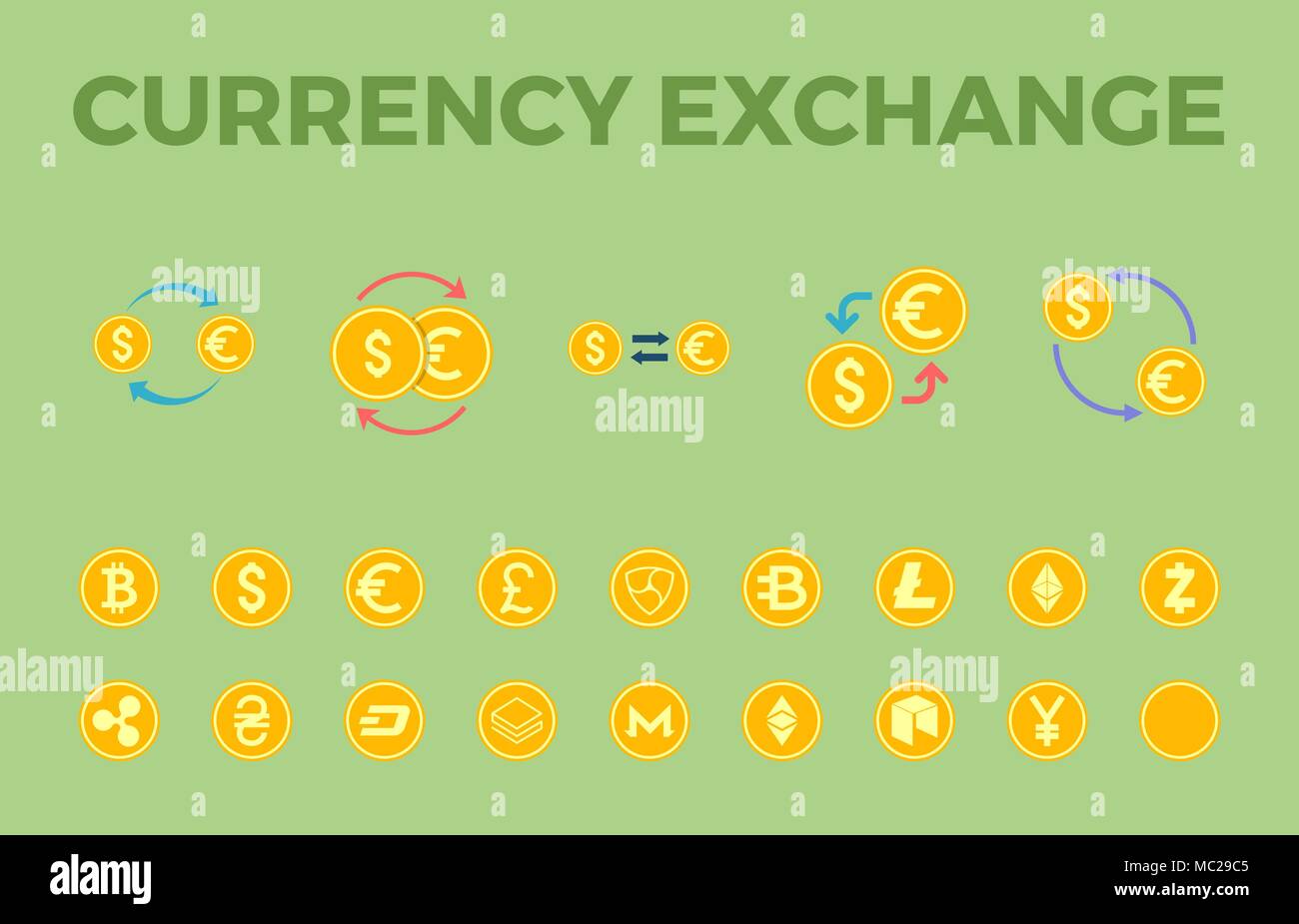 Currency Exchange Icon Set Stock Vector Image & Art - Alamy