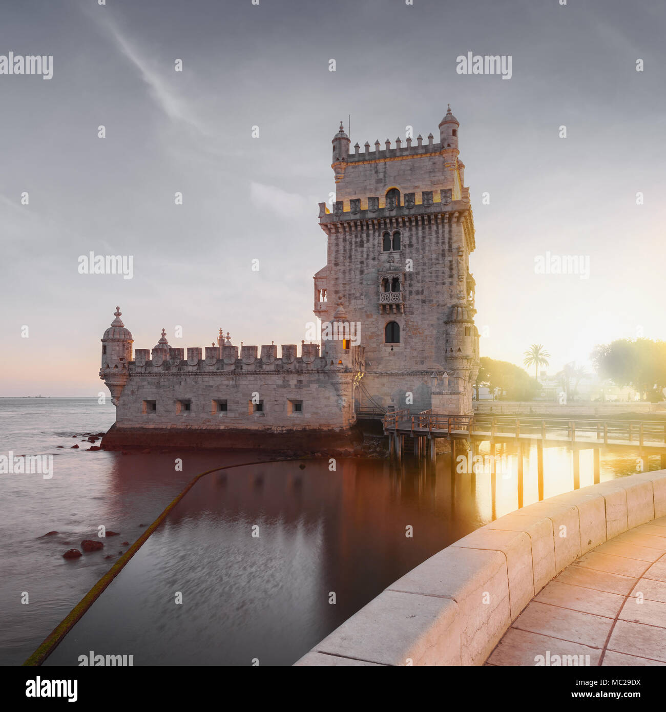 Belem Tower on the Tagus River Stock Photo - Alamy