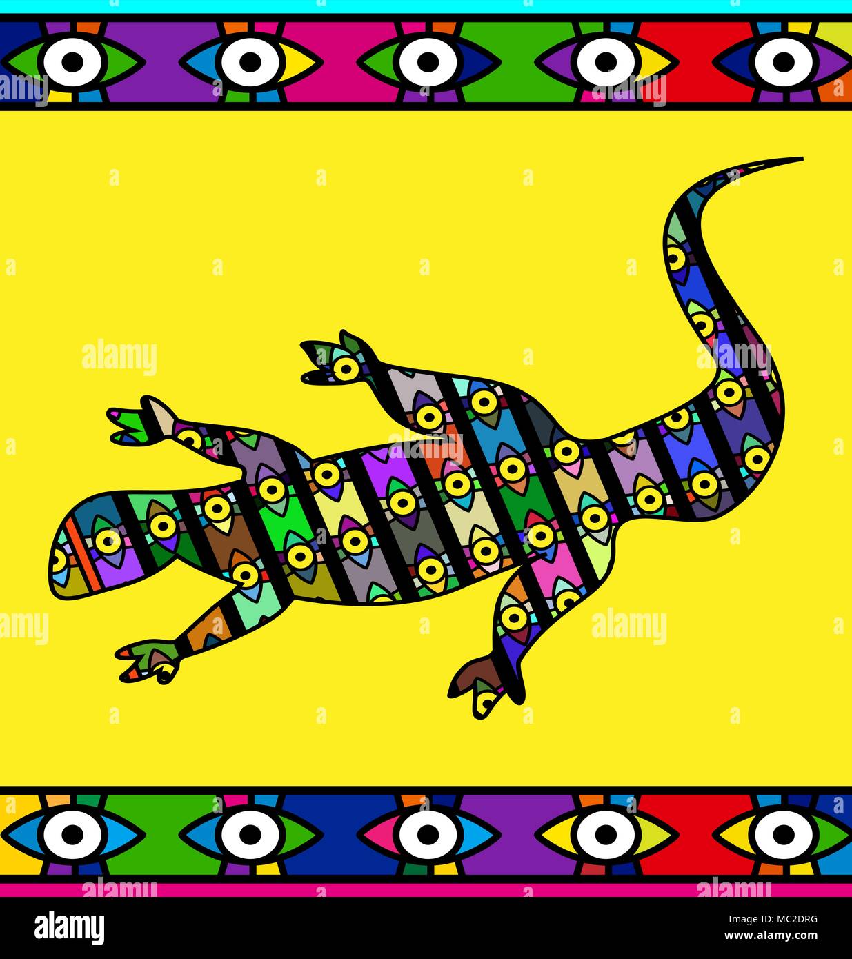abstract colored image of lizard Stock Vector Image & Art - Alamy
