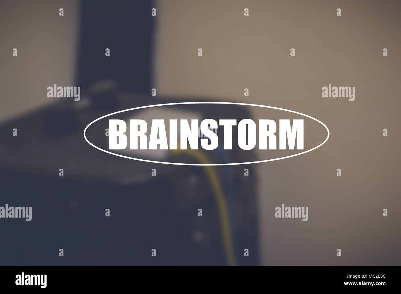 Brainstorm word with blurring background Stock Photo - Alamy