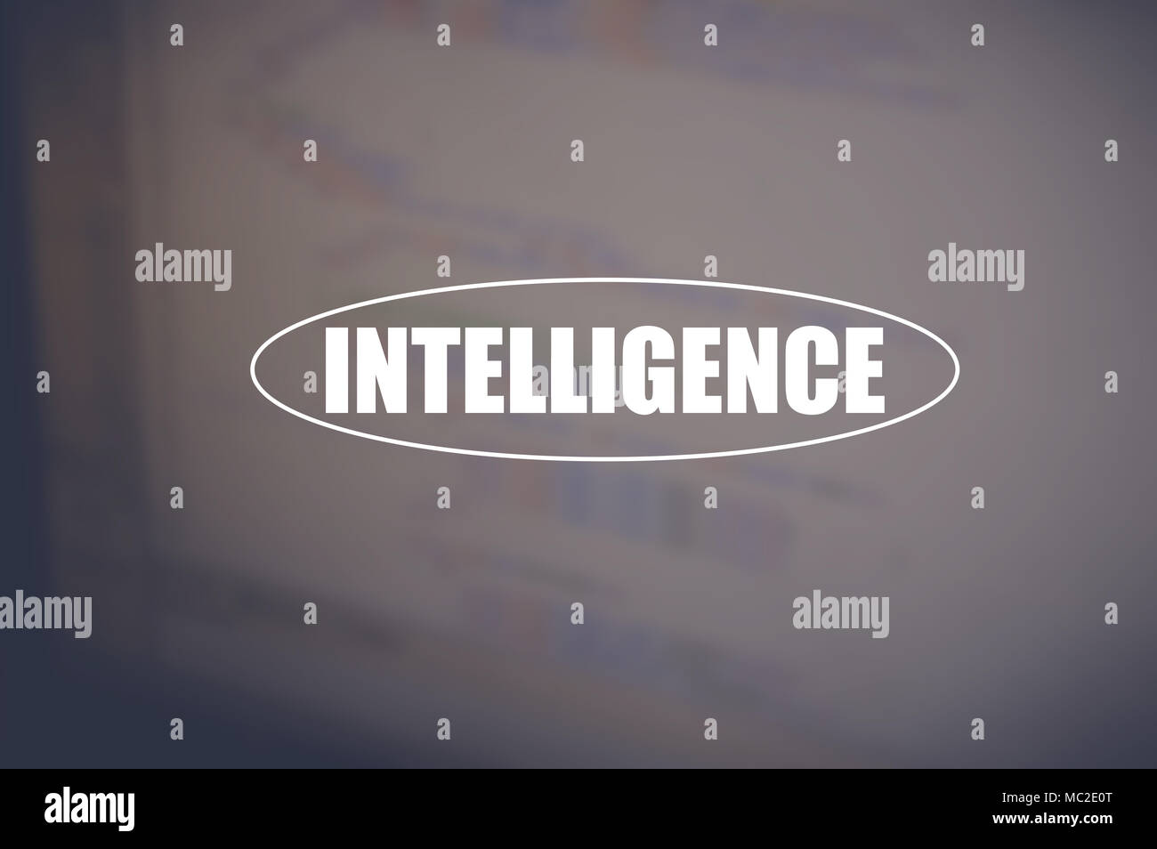 Intelligence word with blurring background Stock Photo - Alamy