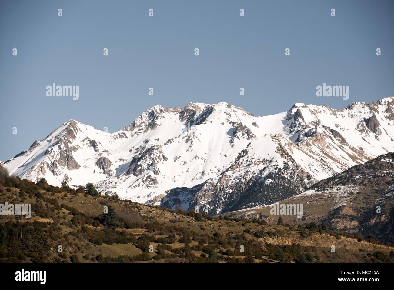 Snowy peak in Tena Valley, Aragon, Huesca, Spain Stock Photo - Alamy