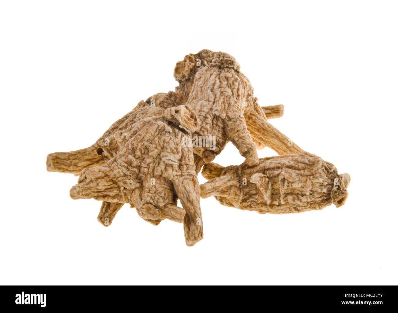 ginseng. Dried Ginseng On Background Stock Photo - Alamy