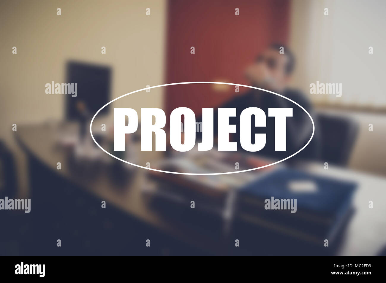 Project word with blurring background Stock Photo - Alamy