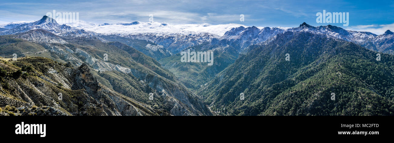 Panoramic view of Sierra Nevada, National Park Stock Photo - Alamy
