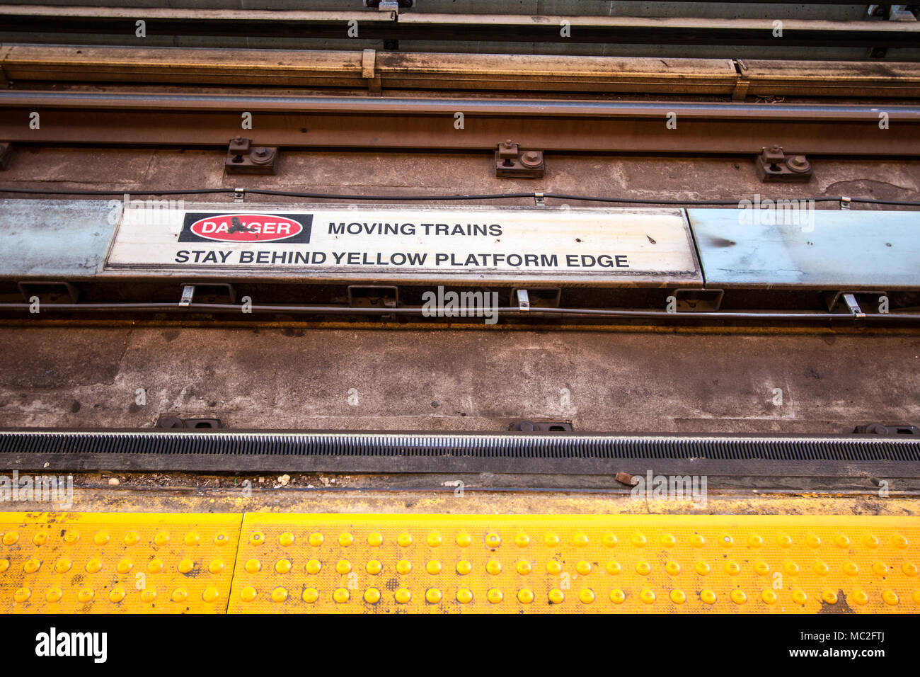 Platform warning sign hi-res stock photography and images - Alamy