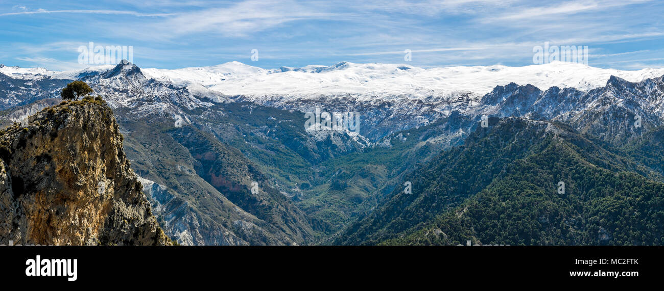 Panoramic view of Sierra Nevada, National Park Stock Photo - Alamy