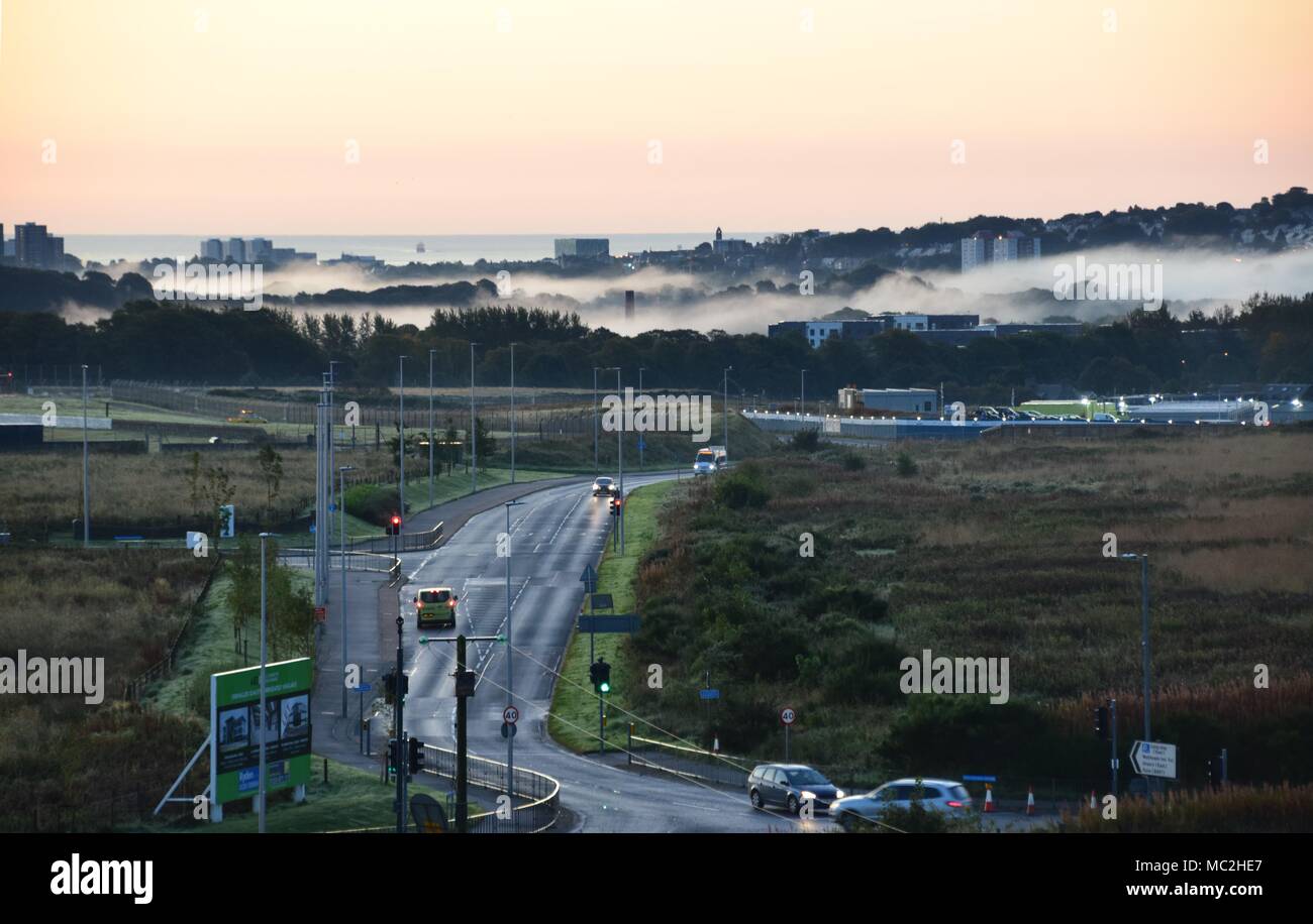 View over Aberdeen Airport and Don Valley from Dyce Stock Photo - Alamy