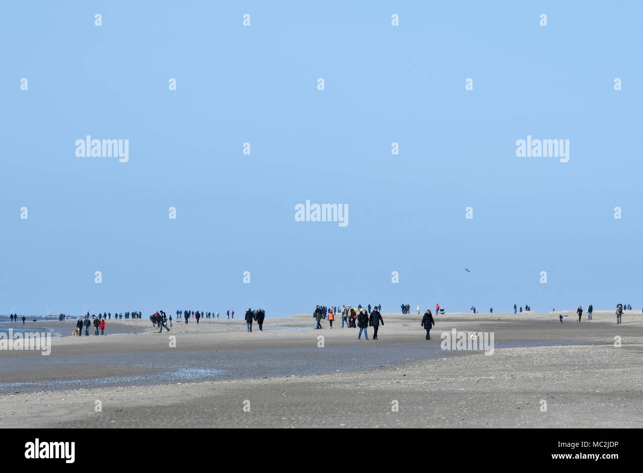 People on the beach at Blavand in Jutland, Denmark Stock Photo - Alamy