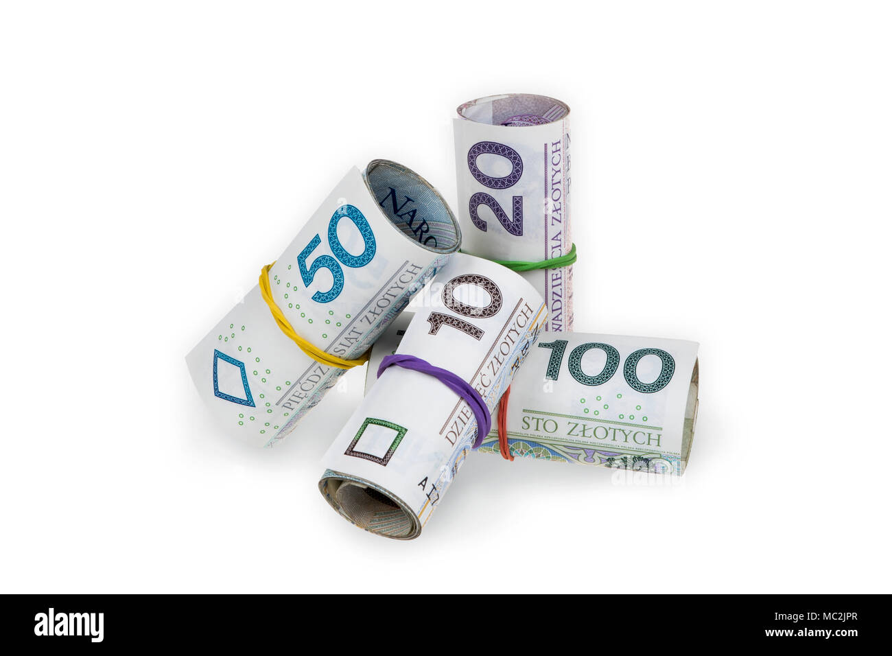 Polish zloty cash rolls hi-res stock photography and images - Alamy