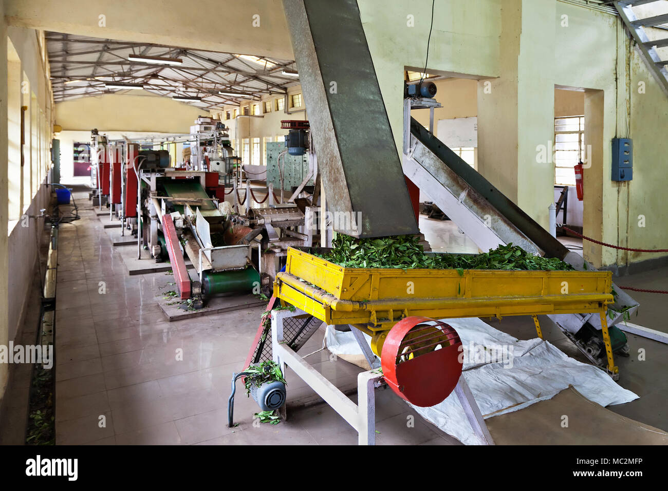MUNNAR, INDIA - MARCH 16: Old tea factory on March, 16, 2012 in Munnar ...