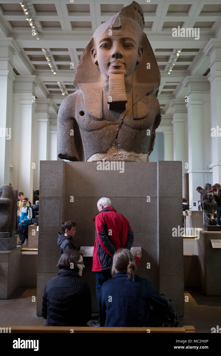 The ancient Egyptian Pharaoh Ramses II, in Room 4 of the British Museum ...