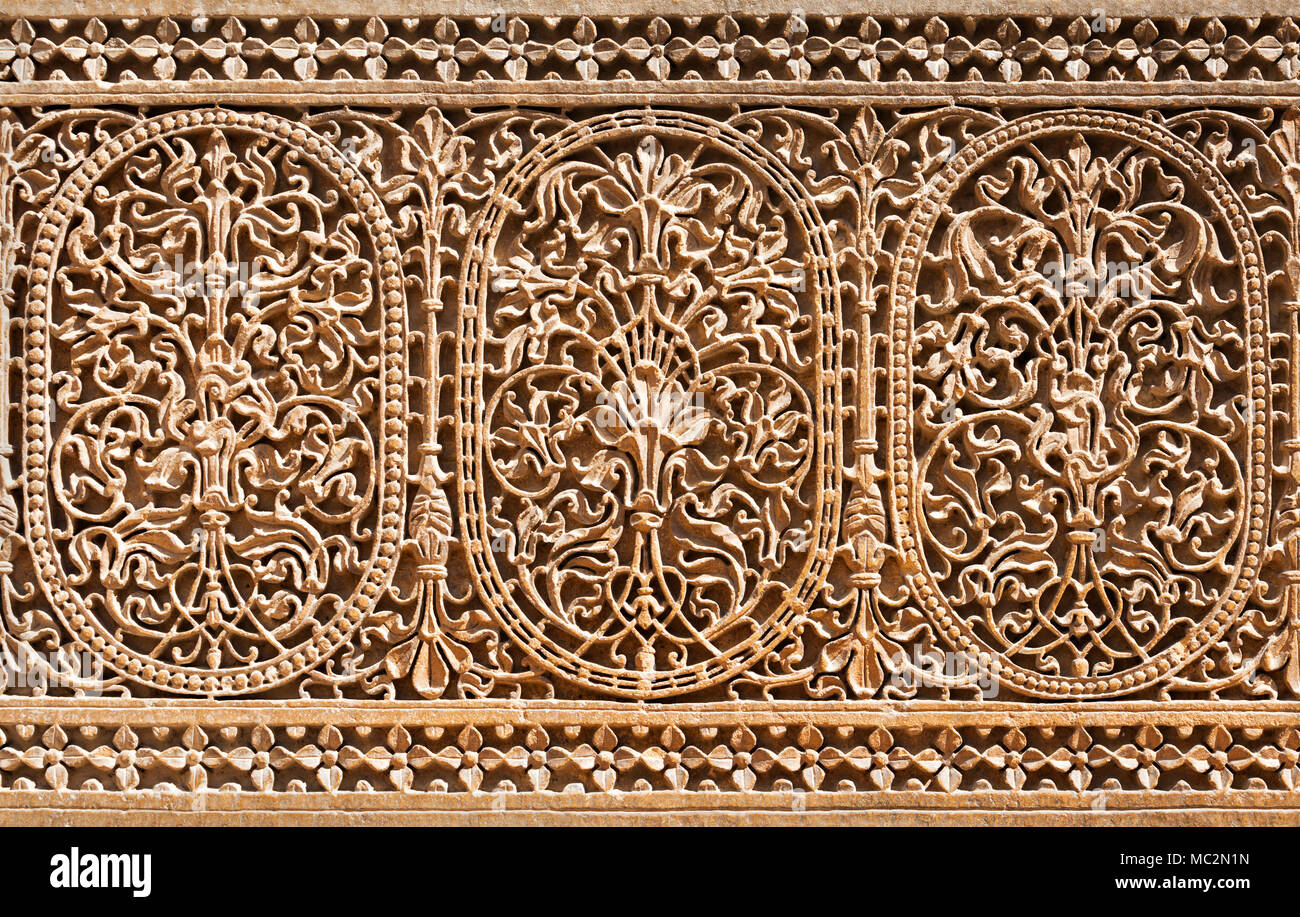 Pattern of the Patwon ki Haveli in Jaisalmer, Rajasthan state in India ...
