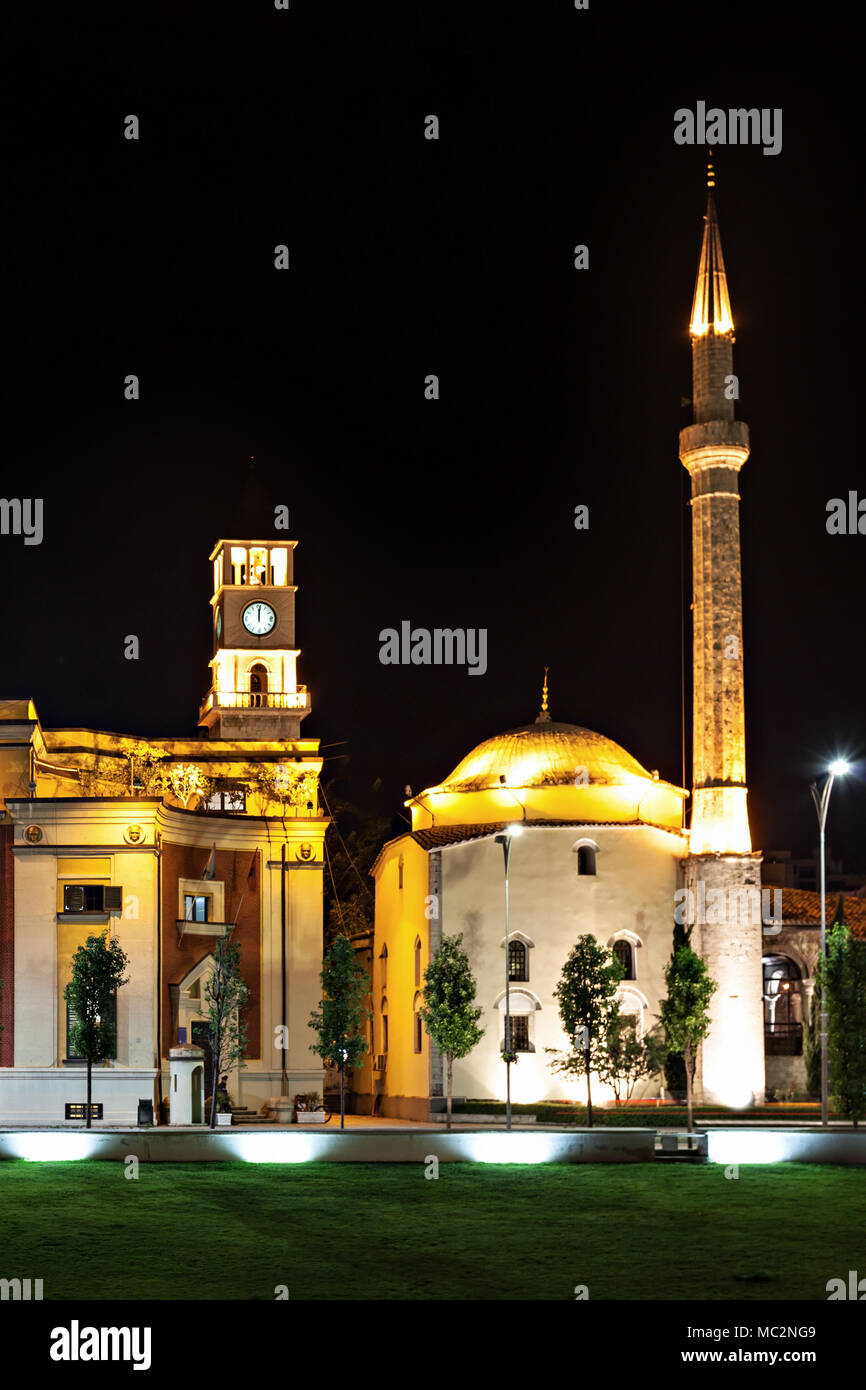 Clock tower of tirana hi-res stock photography and images - Alamy