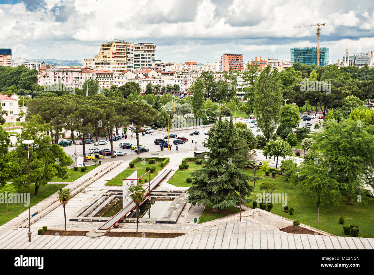 Panorama view to the city, Tirana, Albania Stock Photo - Alamy