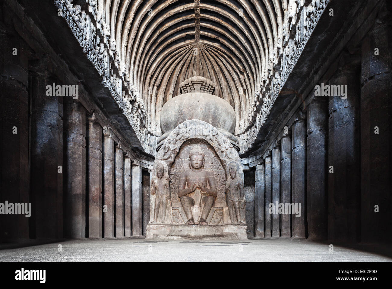Ellora caves near Aurangabad, Maharashtra state in India Stock Photo ...
