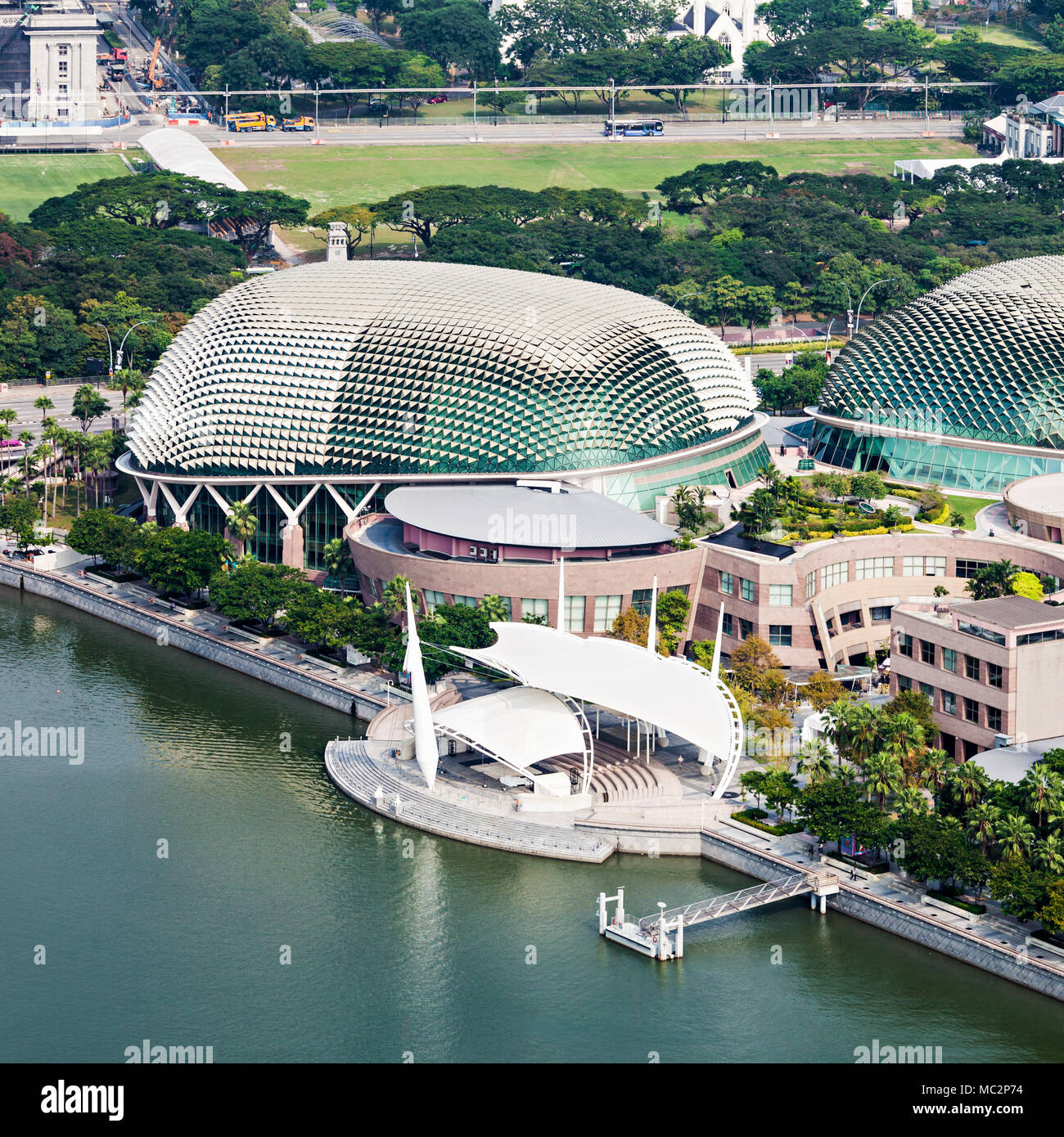 SINGAPORE - OCTOBER 18, 2014: Esplanade - Theatres on the Bay is a ...