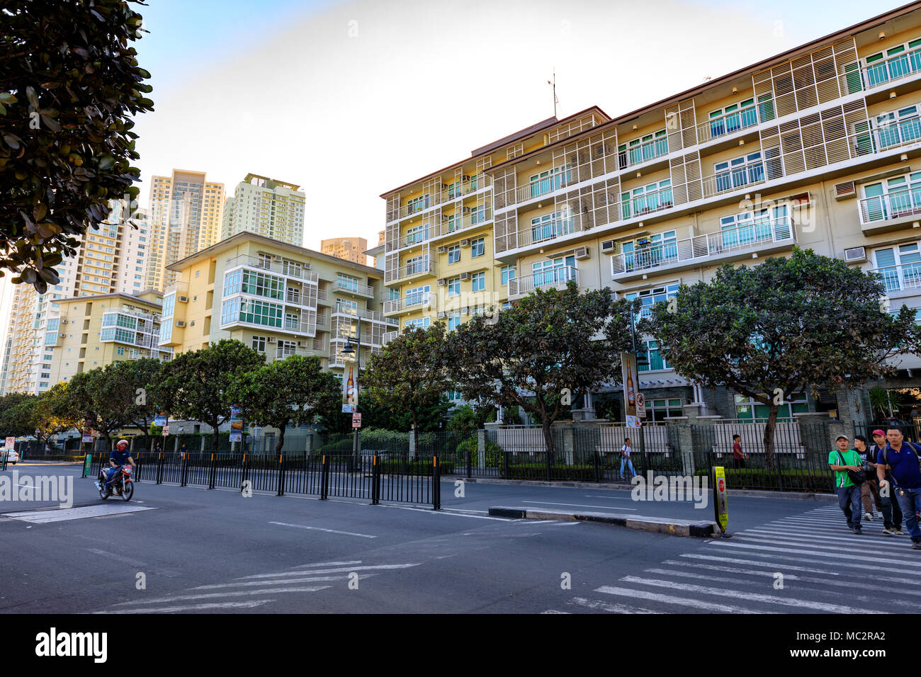 Manila, Philippines - Feb 24, 2018 : Serendra residential facade in ...