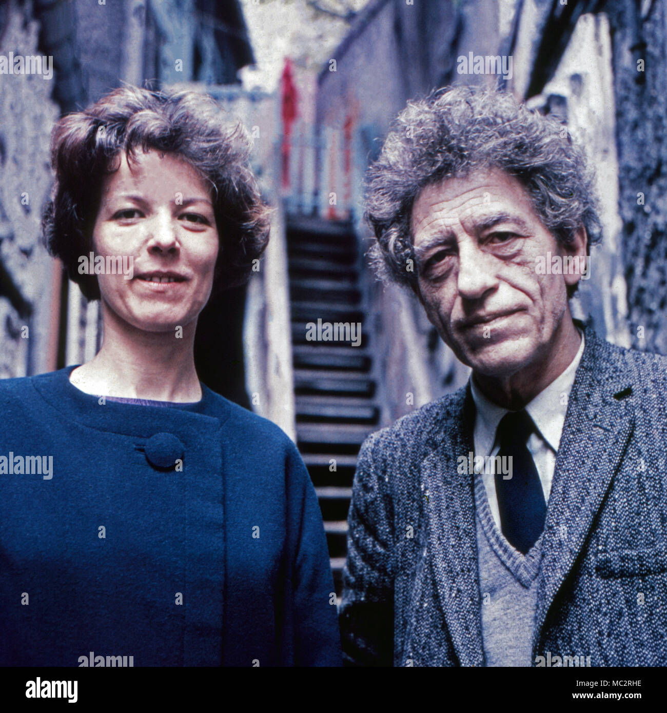 Alberto Giacometti, Schweizer Bildhauer, Maler und Grafiker, und ...