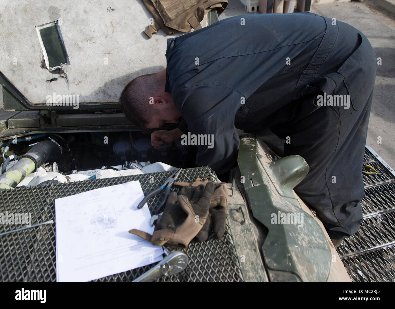 Cpl. Beau E. Barnett, 28, from Abilene, TX, a light armored vehicle ...