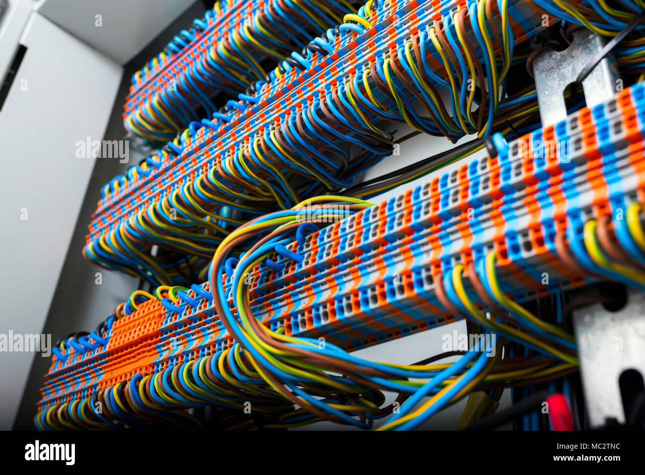 The wiring and machines Stock Photo - Alamy