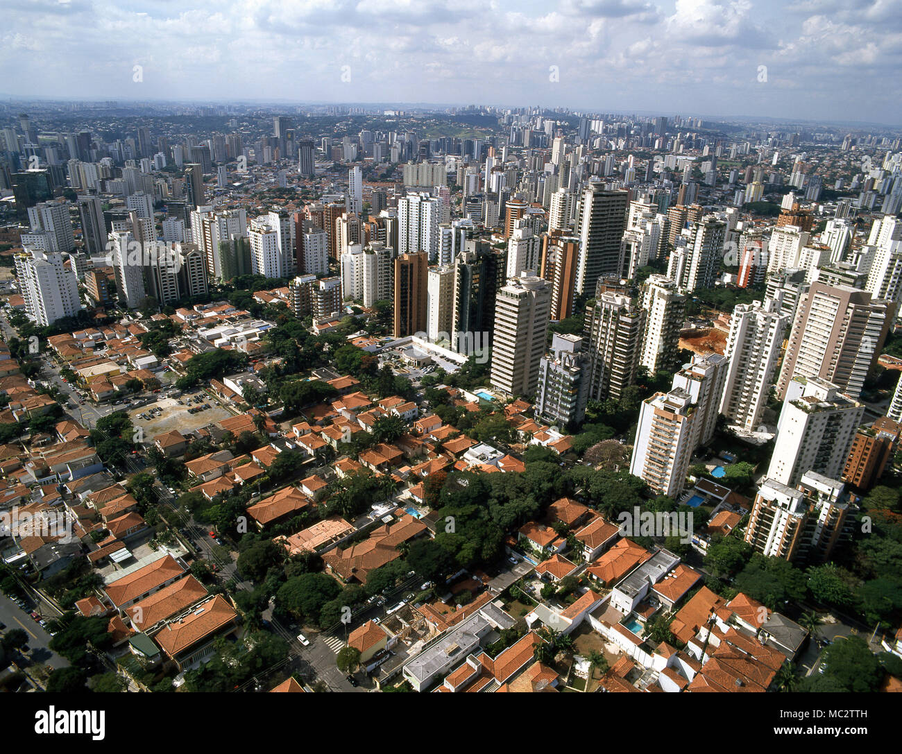 Aerial view, Moema, Campo Belo, Sao Paulo, Brazil Stock Photo - Alamy