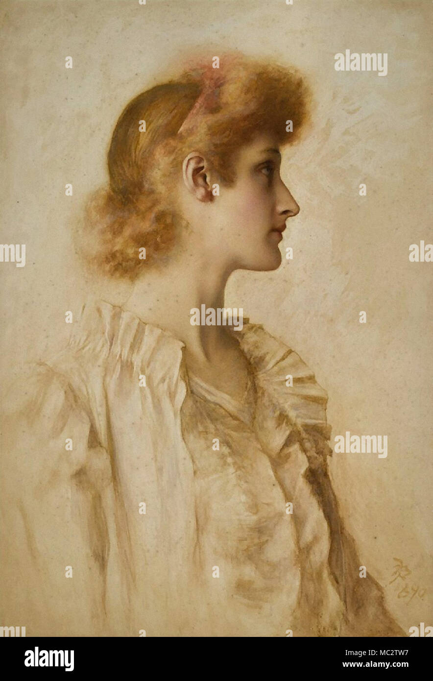 Barber Reginald - Portrait of a Young Girl Reputed to Be Dorothy Dene ...