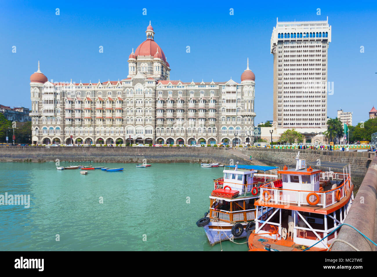 MUMBAI, INDIA - FEBRUARY 21: The Taj Mahal Palace Hotel on Febuary 21, 2014 in Mumbai, India ...