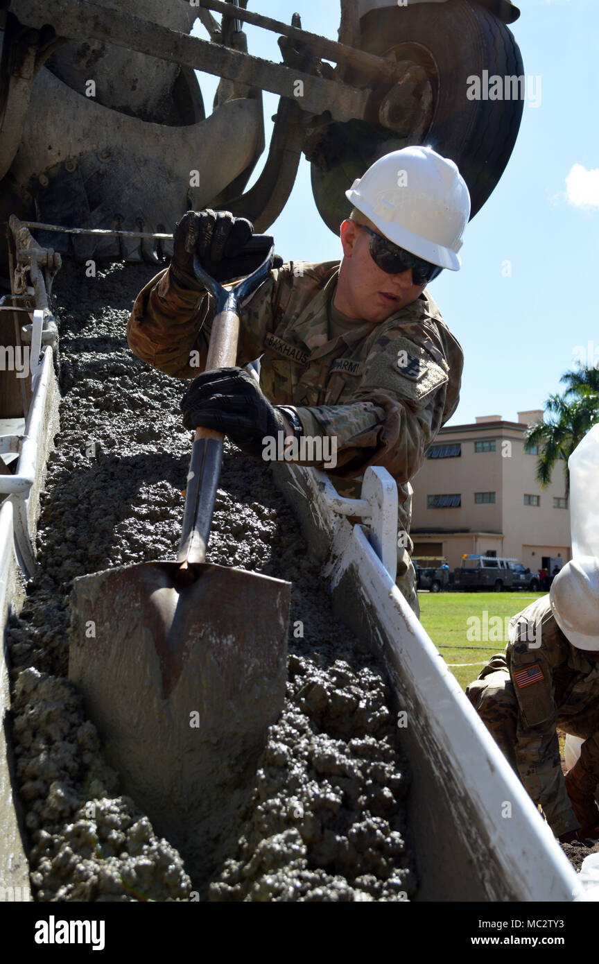 Pfc. Corey Backhaus, a carpentry and masonry specialist assigned to the ...