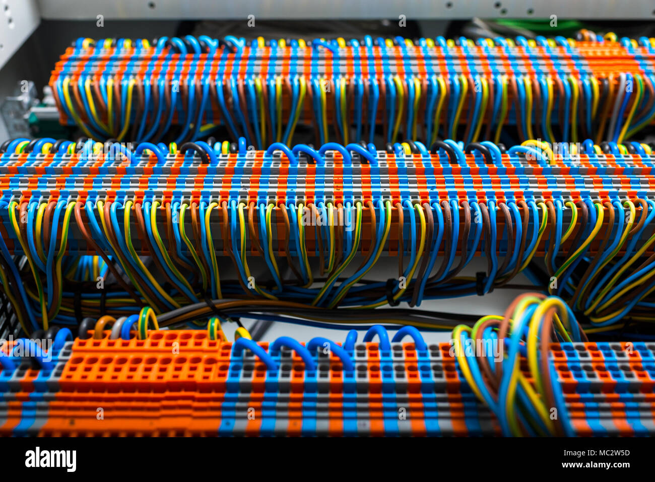 The wiring and machines Stock Photo - Alamy