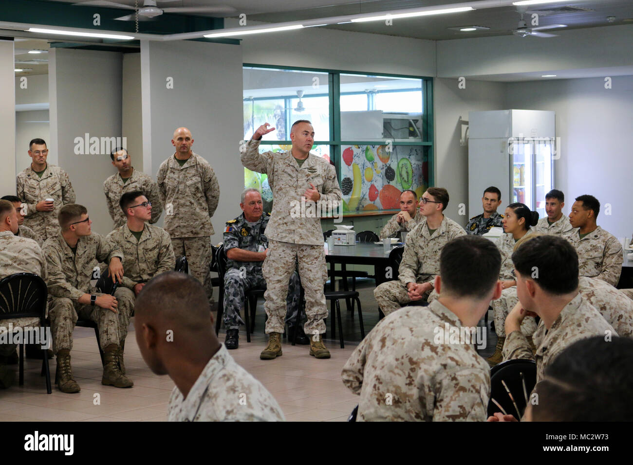 Col. James Schenelle, center, the deputy G-3 operations officer, III ...