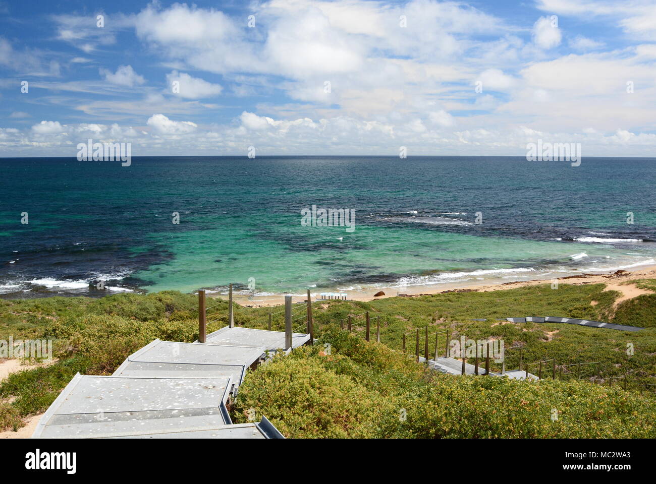 Walkway to western beach. Penguin island. Shoalwater Islands marine ...