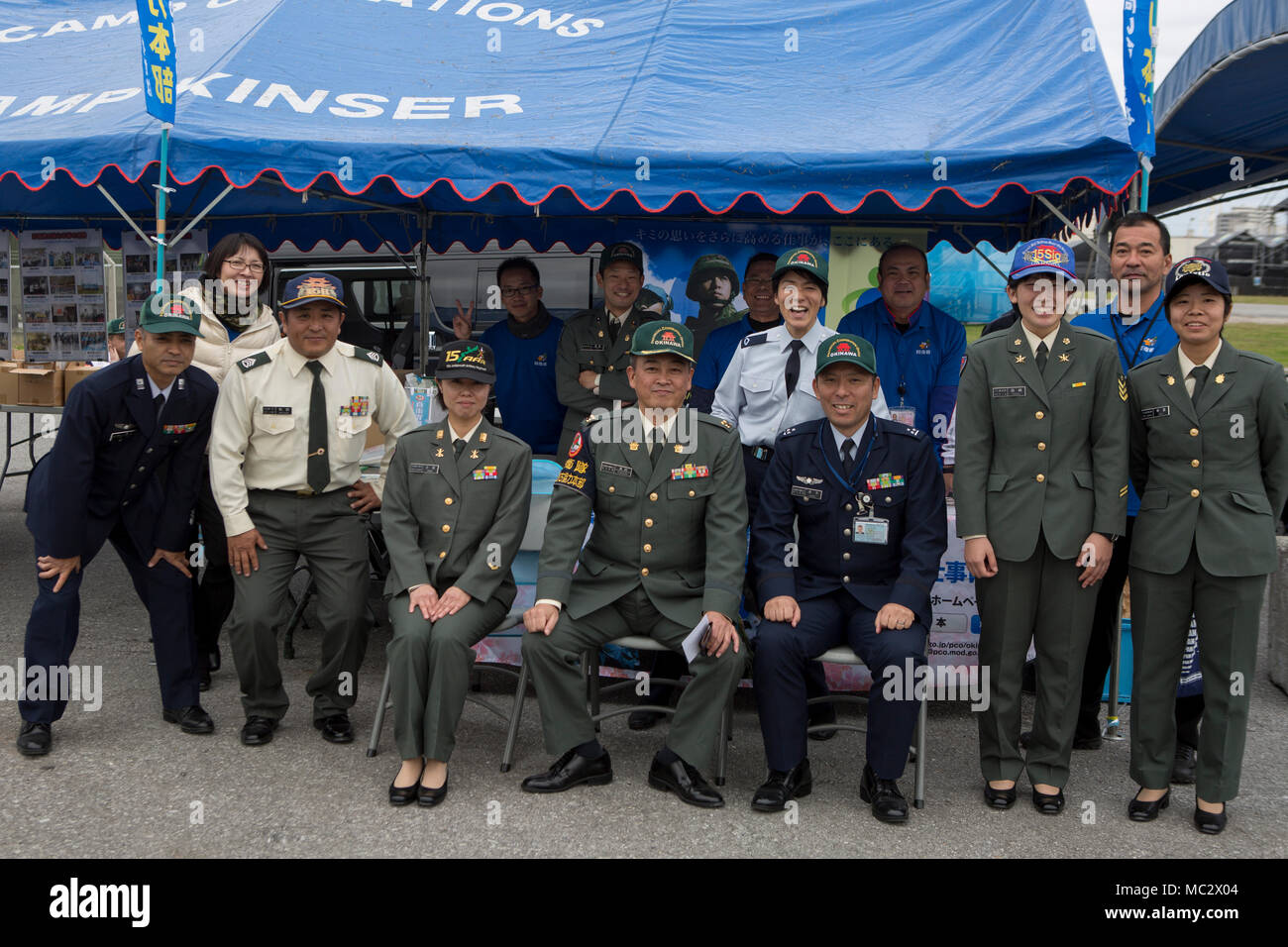 CAMP KINSER, OKINAWA, Japan- Members of the Japan Self-Defense Force ...