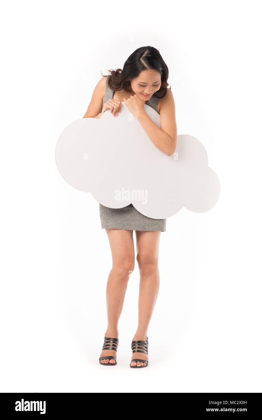 Woman having idea Stock Photo - Alamy