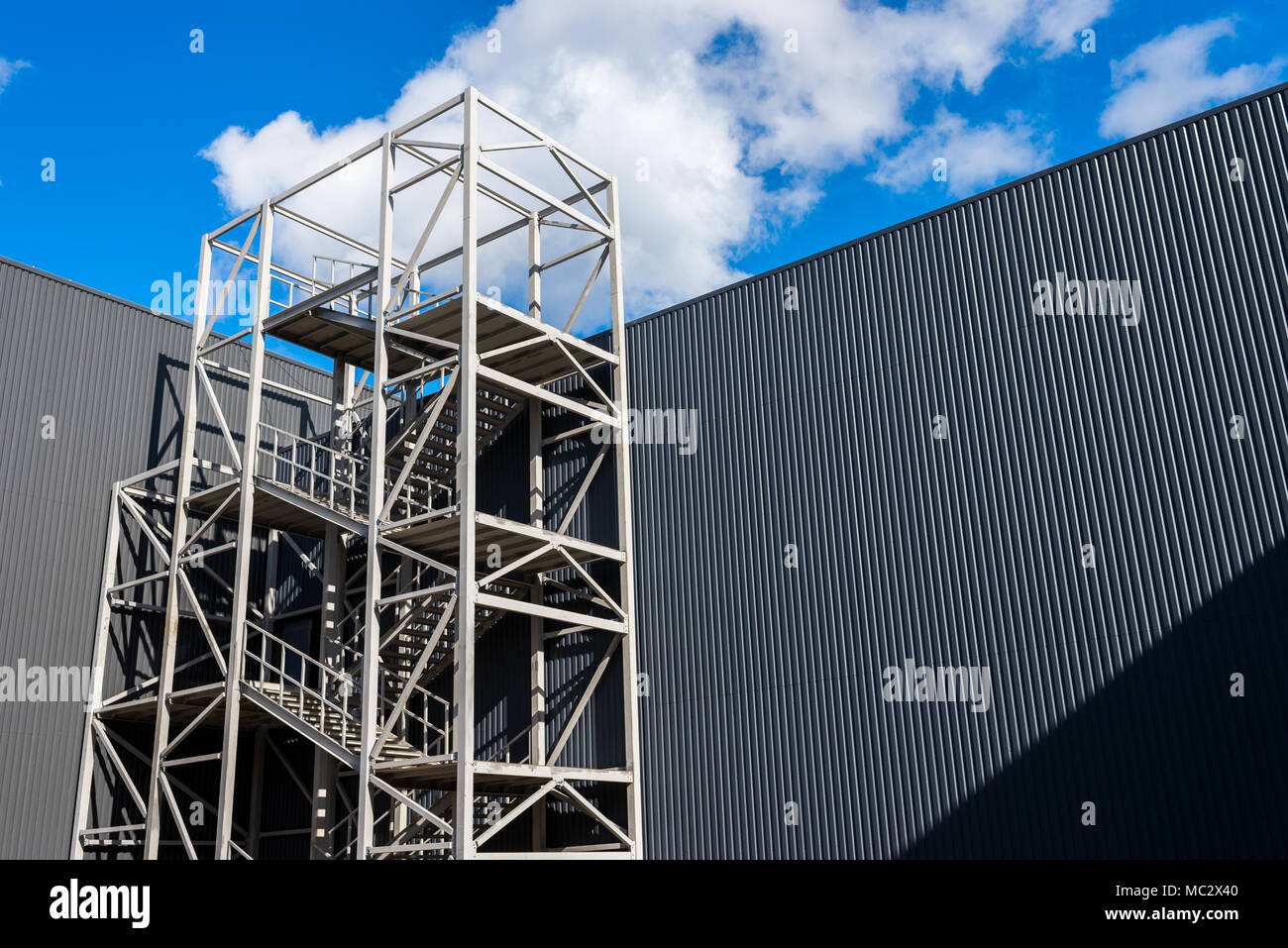 new street metal staircase Stock Photo - Alamy