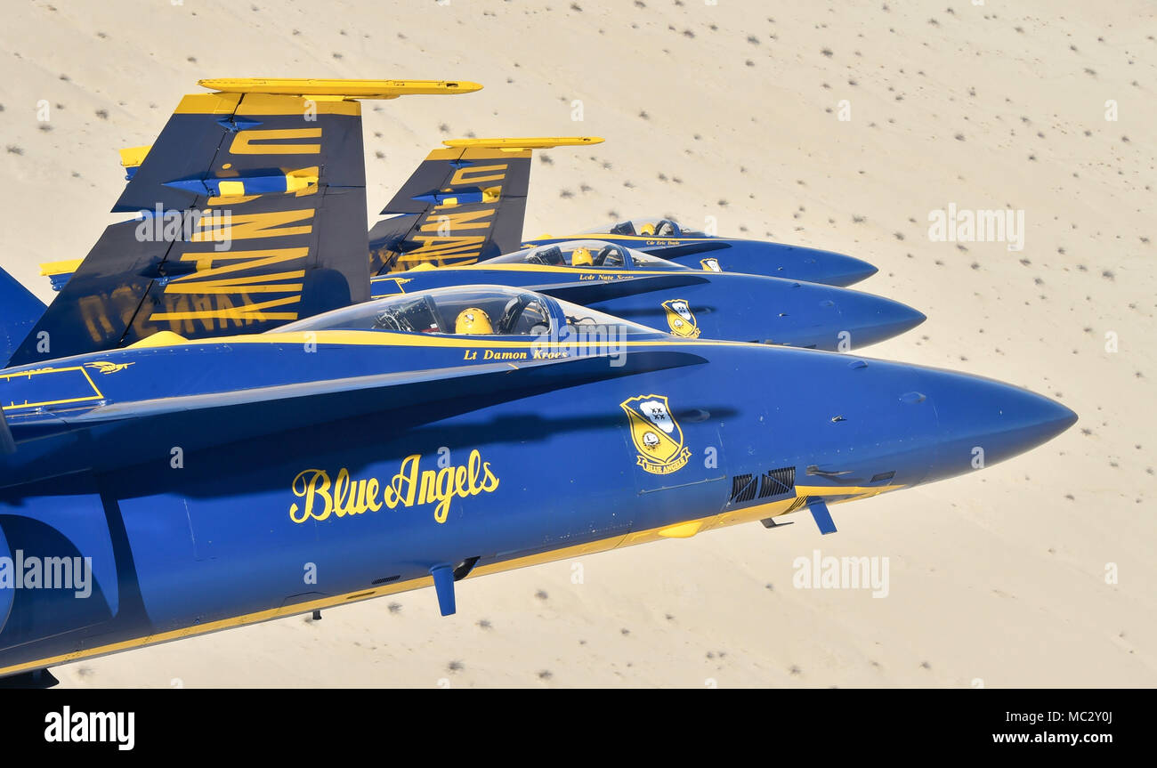 EL CENTRO, Calif. (Jan. 27, 2018) Blue Angels Diamond pilots perform ...
