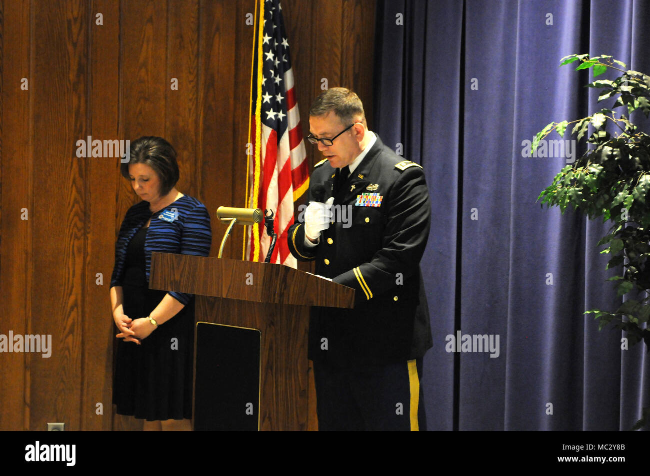 Chaplain (Maj.) Stephen H. Pauley, 88th Readiness Division, provides ...