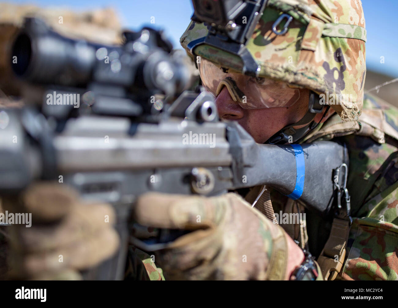 MARINE CORPS BASE CAMP PENDLETON, Calif. – A Japanese Soldier with the ...