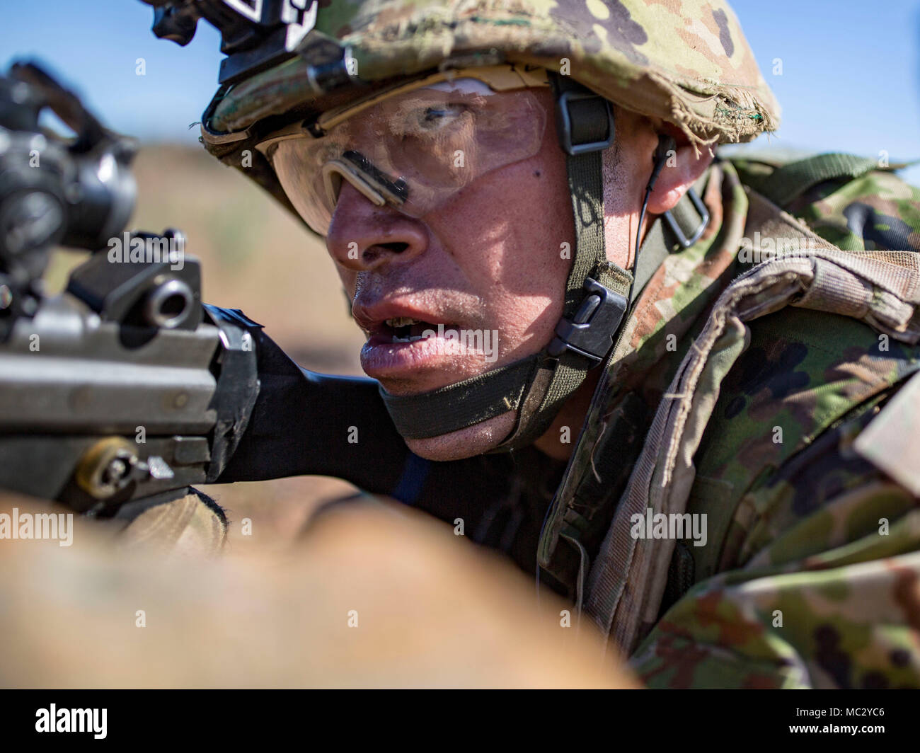 MARINE CORPS BASE CAMP PENDLETON, Calif. – A Japanese Soldier with the ...