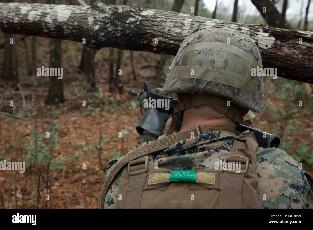 A Marine in an Assaultman Course with Infantry Training Battalion ...