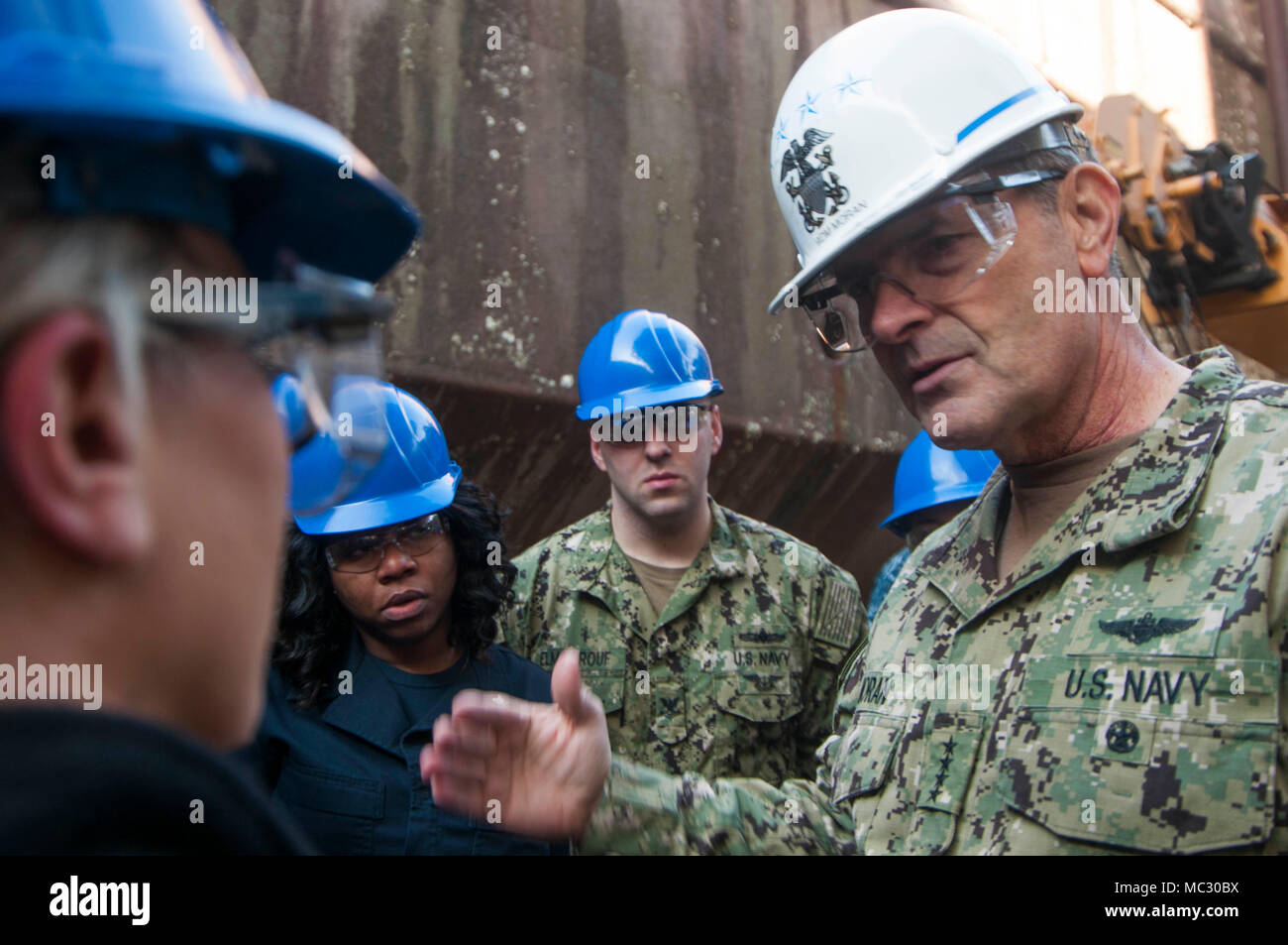 180110-N-YW501-075 NEWPORT NEWS, Va. (Jan. 10, 2018) Adm. Bill Moran ...