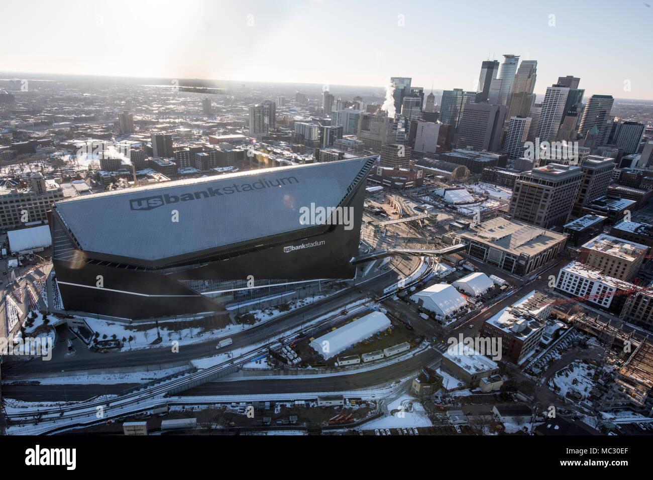 Us bank stadium minneapolis aerial hi-res stock photography and images ...